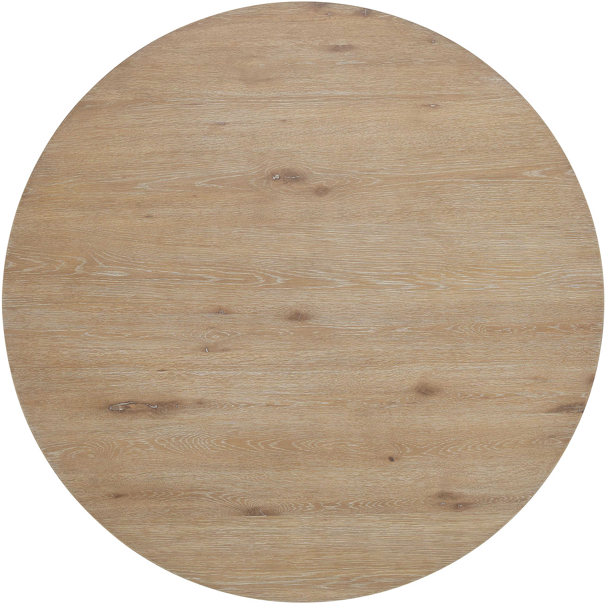 Crosley Furniture Joanna Modern Farmhouse Round Wood Dining Table, Rustic Brown