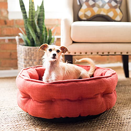Petmate La-Z-Boy Ginger Cuddler Dog Bed, Paprika, 22" x 22"