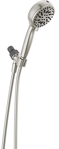Delta Faucet ProClean Brushed Nickel Shower Head with Handheld, Showerhead with High Pressure Spray, Handheld Shower Head, 6 Spray Settings, SpotShield Brushed Nickel 75740SN