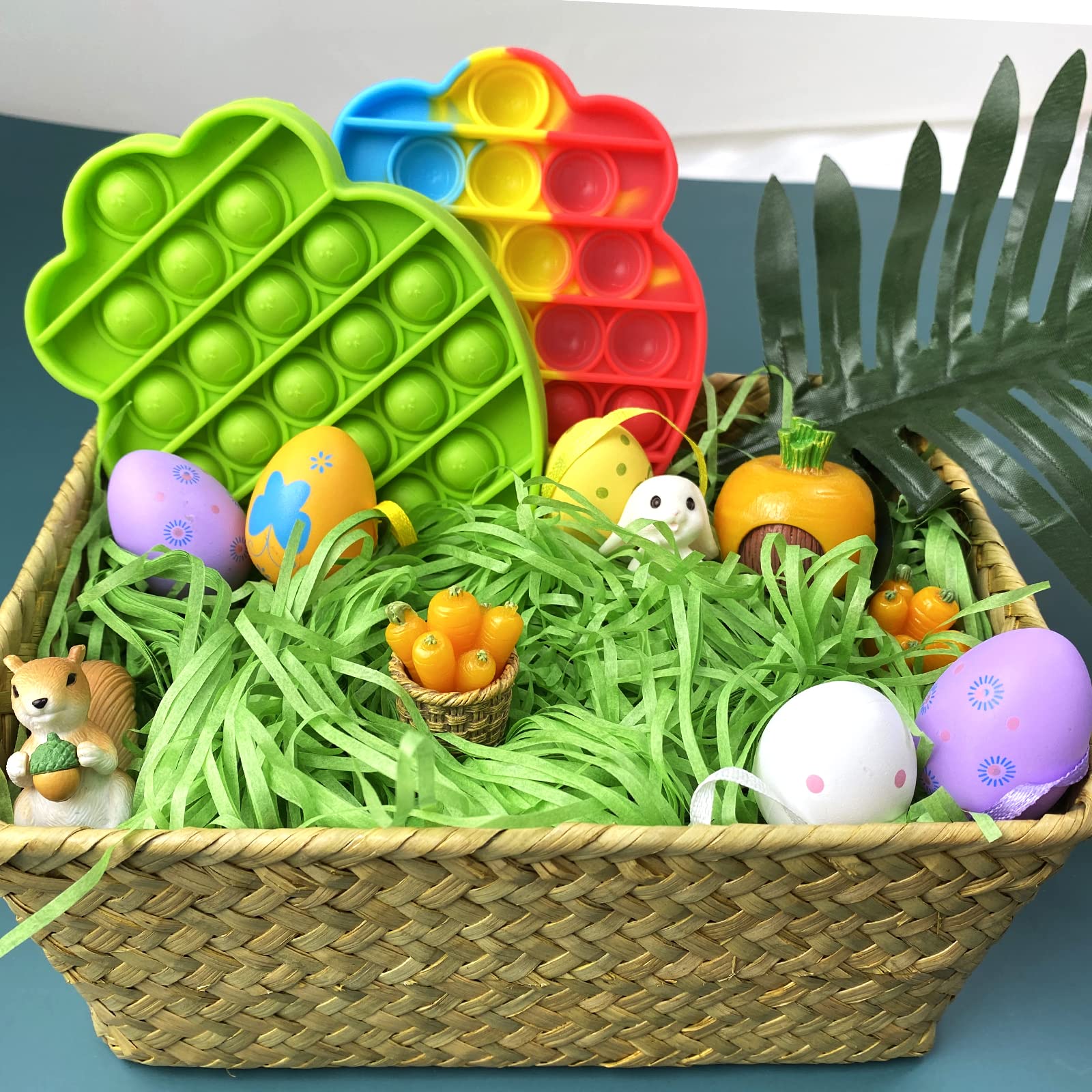 Asekonc 1/2 LB Super Large Pack Easter Green Grass Recyclable Paper Shred for Easter Basket Filler Creative Eggs Decor Filler Gift Wrapping & Basket Filling