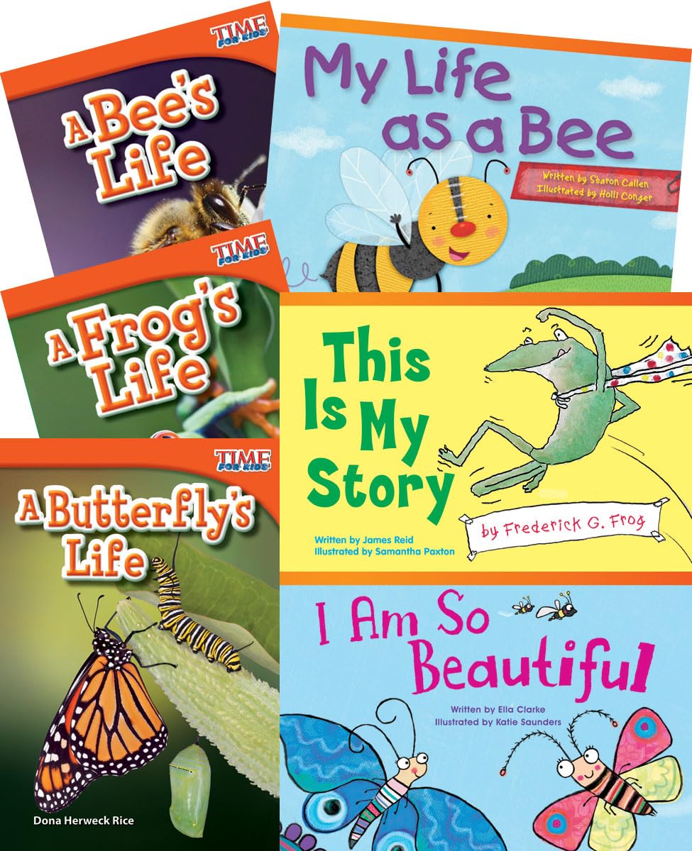 Teacher Created Materials - Classroom Library Collections: Life Cycles - 6 Book Set - Grade 1 - Guided Reading Level E