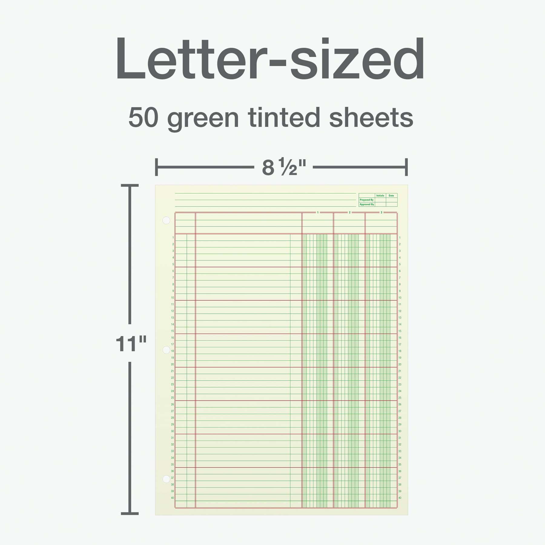 CARDINAL BRANDS INC. - Columnar Analysis Pad, 3 Column, 8 1/2 X 11, Single Page Format, 50 Sheets/pad ( ABFACP85113 ) ( ACP85113 )