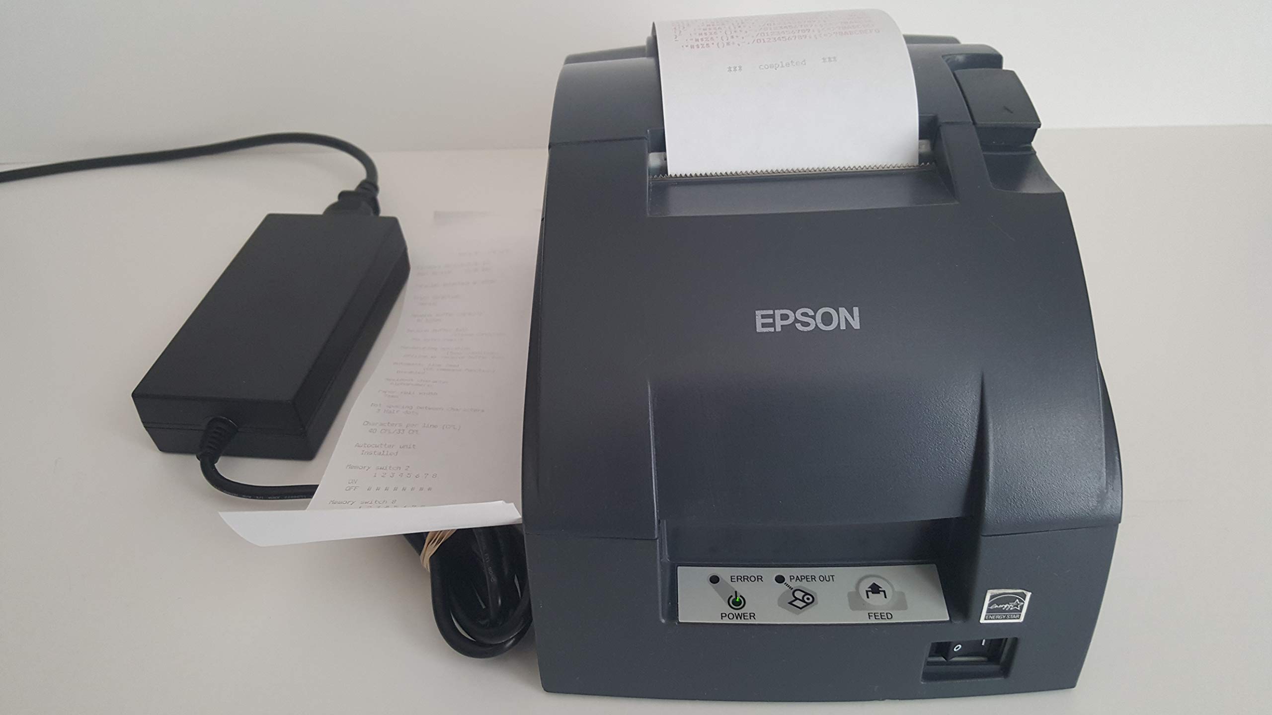 Epson C31C514767 Epson, TM-U220B, Dot Matrix Receipt Printer, Ethernet (E04), Epson Dark Gray, Auto Cutter, Power Supply Included Replaces C31C514667 (Renewed)
