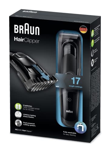 Braun HC5050 Hair Clipper Razor Electric Beard, with 17 Length Settings