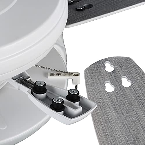 North Pond 52 in. LED Outdoor Matte White Ceiling Fan with Light