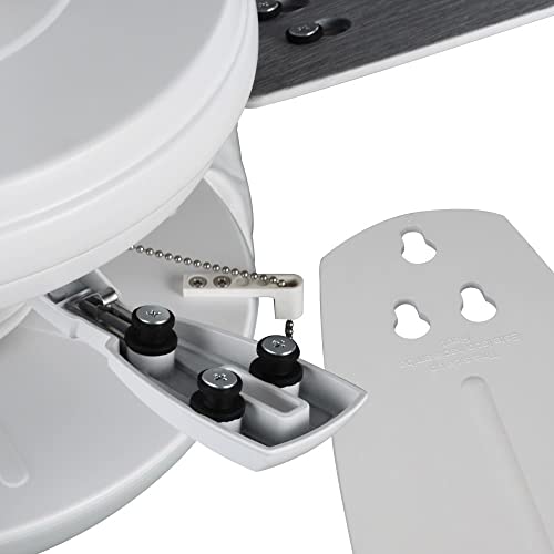 North Pond 52 in. LED Outdoor Matte White Ceiling Fan with Light
