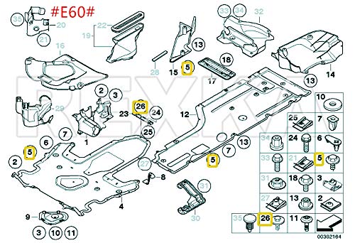 Rexka 50 pcs M4.8-1.61 x 16mm Hex Head Sems Screws for BMW Wheel Arch Trim Underfloor Coating Rear Trim Cover Underhood Shield 07147129160 E46 E60 E63 E66 E70 E82 E83 E90 07-14-7-129-160