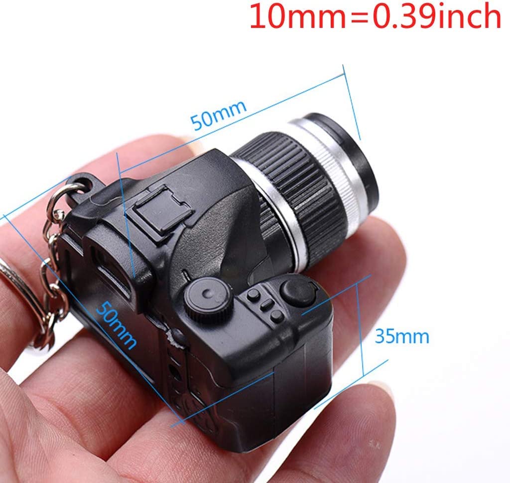 JJLFresheners Camera Keychain with Sound, Key Ring Decor Bag Wallet Pendant, Mini Camera Design Keychain Cute Novelty Ring Child Toy Kids Key Chain Pendant Creative Gift Key Chain Decorative