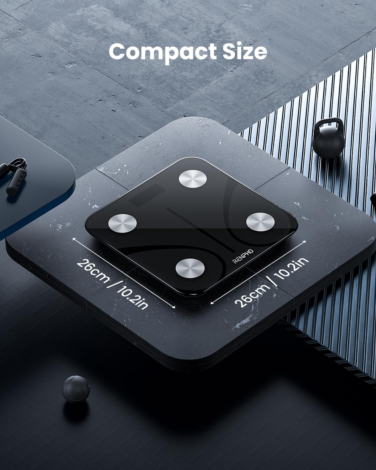 RENPHO Bluetooth Scale for Body Weight, Smart Weight Scale Digital Body Fat BMI Bathroom Scale, Elis 1 Body Composition Monitor with Health Analyzer, 396 lbs