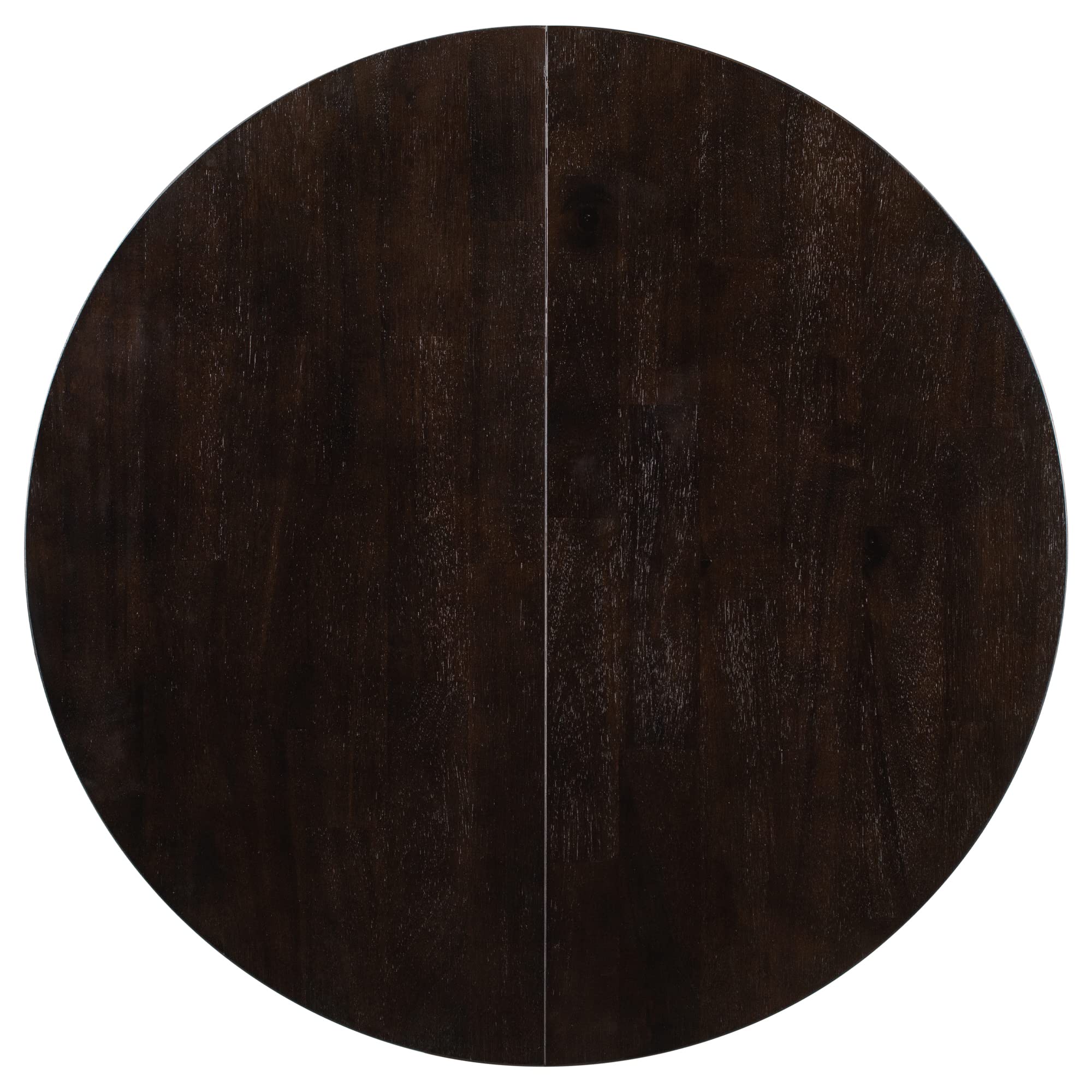 KoiHome, Farmhouse Extendable 16" Leaf Wood, Modern Round Family Dinner, Seats up to 6, Indoor/Outdoor Dining, Kitchen Table (Espresso), Natural