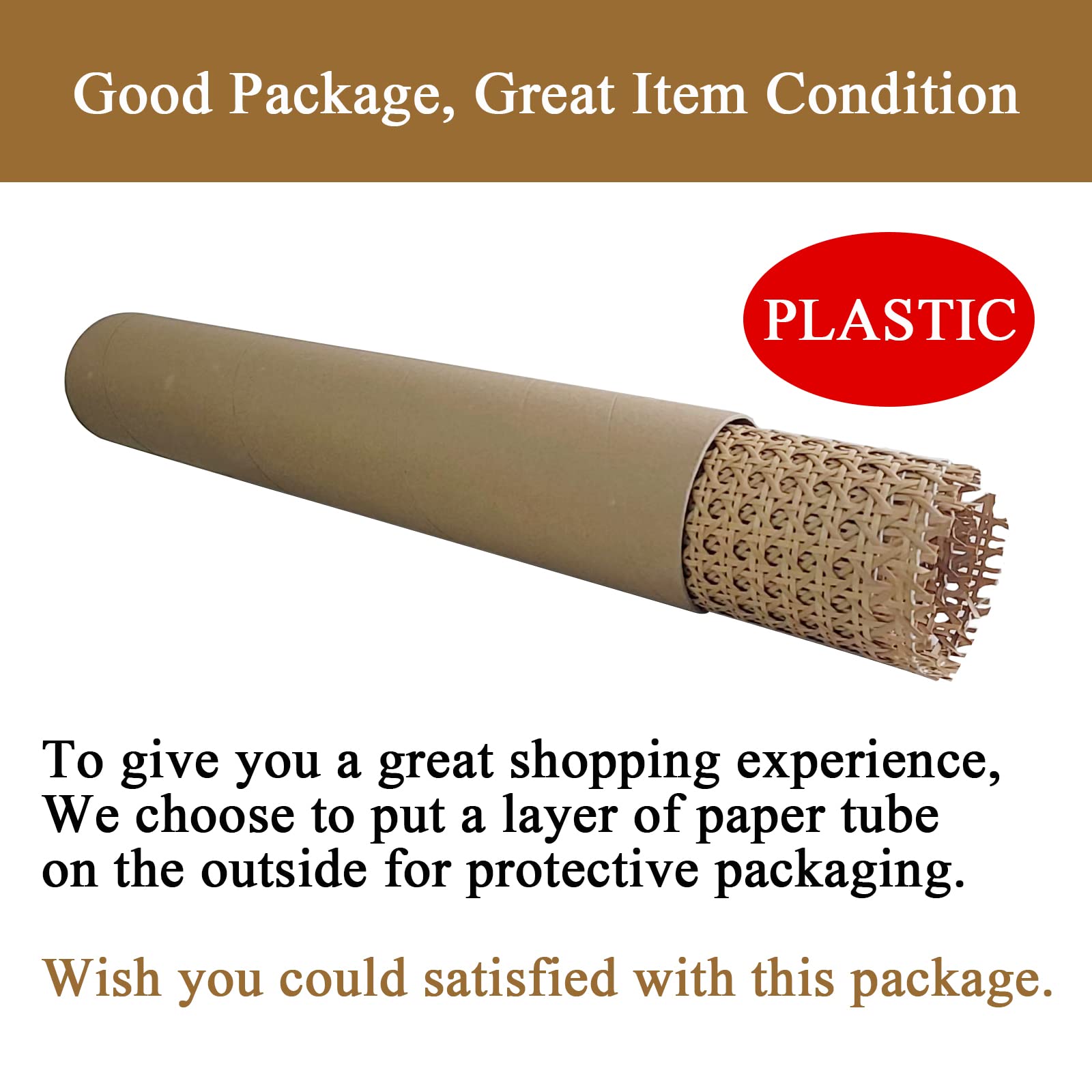 16" x5FT Plastic Rattan Cane Webbing, Woven Open Mesh Cane Net Roll for DIY Caning Furniture Decor Projects: Chair, Cabinet, Ceiling and Door(59x16 in)