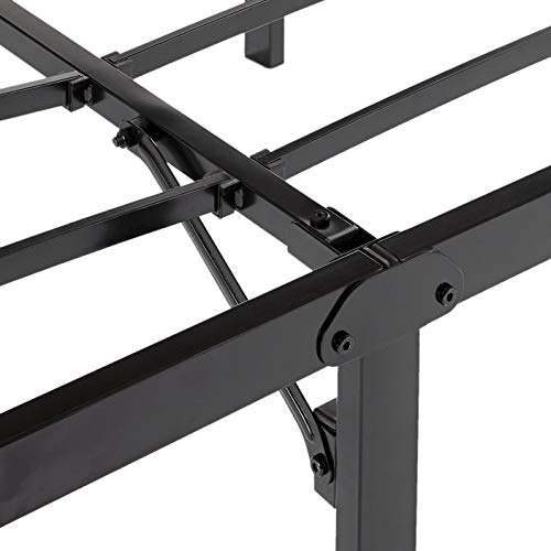 Amazon Basics Heavy Duty Non-Slip Bed Frame with Steel Slats, Easy Assembly - 18-Inch, Queen