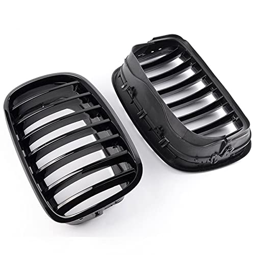 BILLDIO Front Grille For 2007-2014 BMW X5 E70 X6 E71,ABS Gloss Black Kidney Grill
