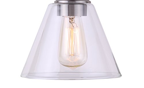 Canarm IVL628A02BN LTD Larken 2 Vanity Light, Brushed Nickel with Clear Glass