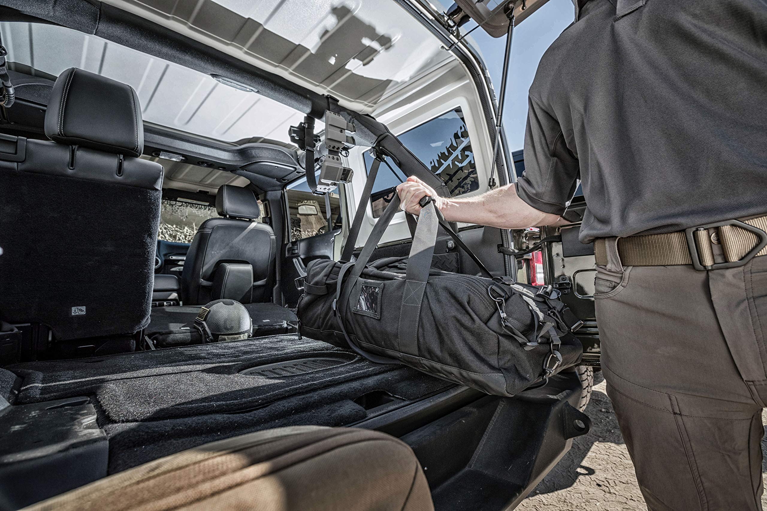 Condor Colossus Duffel Bag - 3 in 1 Rugged Tactical Gear Bag - Backpack/Duffle/Shoulder - Lightweight Multicompartment with 52L Storage - Black (Military, Outdoors, First Responders)