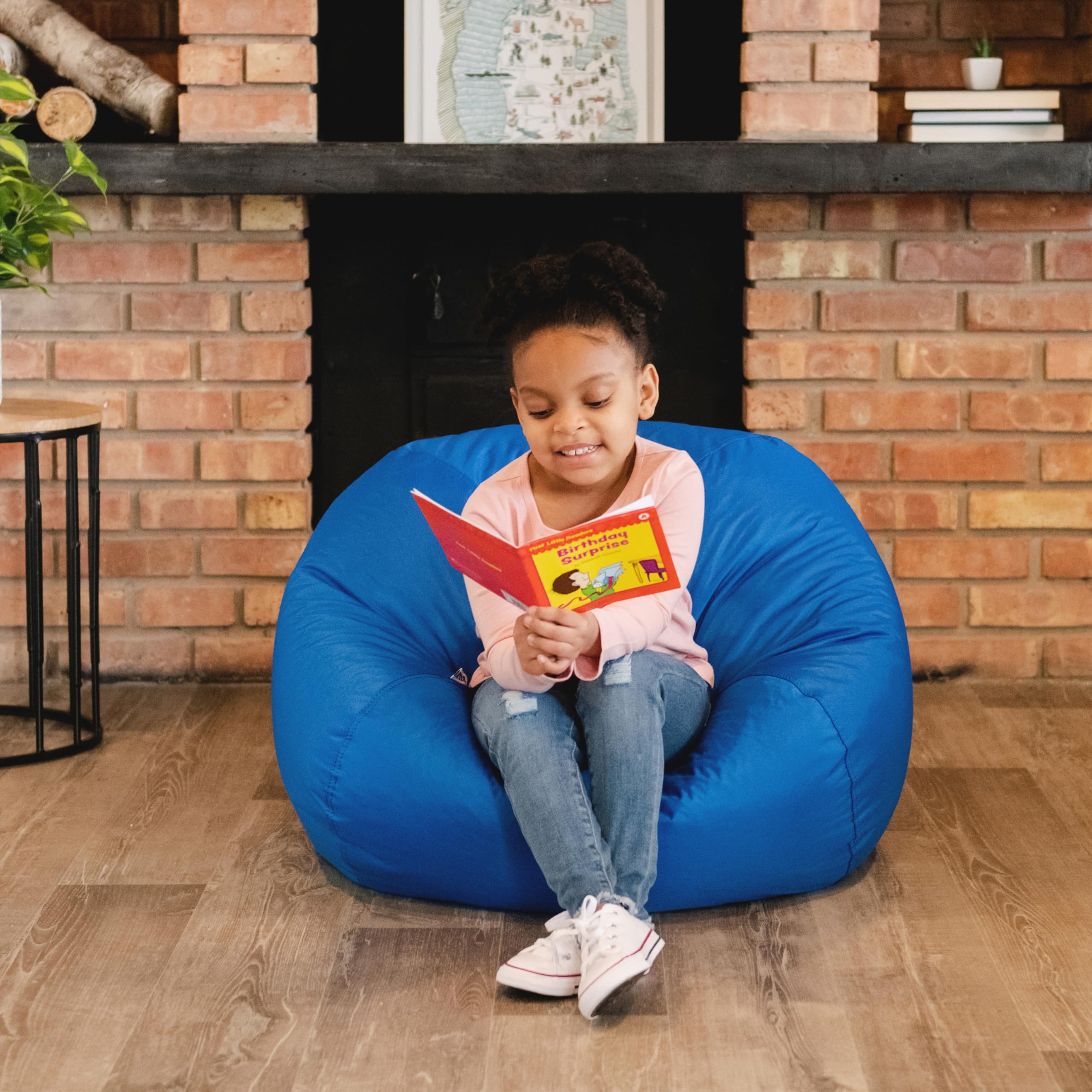 Big Joe Classic Bean Bag Chair, Sapphire Smartmax, 2ft Round