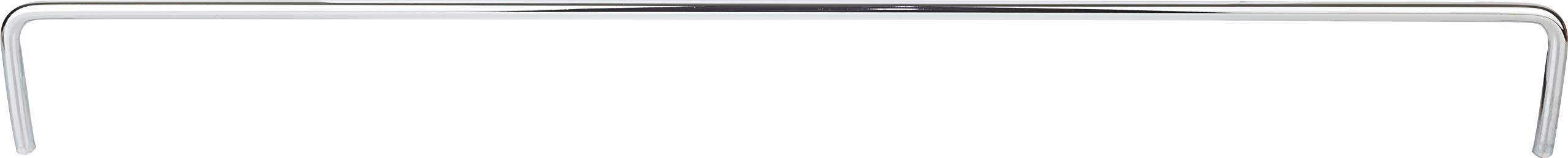 Hardware Resources Metal Shelf Rail - Guard Fence for Hanging Shelving, Shoe Racks, Kitchen Cabinets, Pull Out Shelves - Protects Against Falls, Easy To Install - Chrome Finish, 17.44" Long 1.75" High