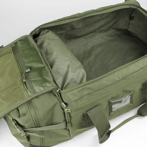 Condor Colossus Duffel Bag - 3 in 1 Rugged Tactical Gear Bag - Backpack/Duffle/Shoulder - Lightweight Multicompartment with 52L Storage - Black (Military, Outdoors, First Responders)