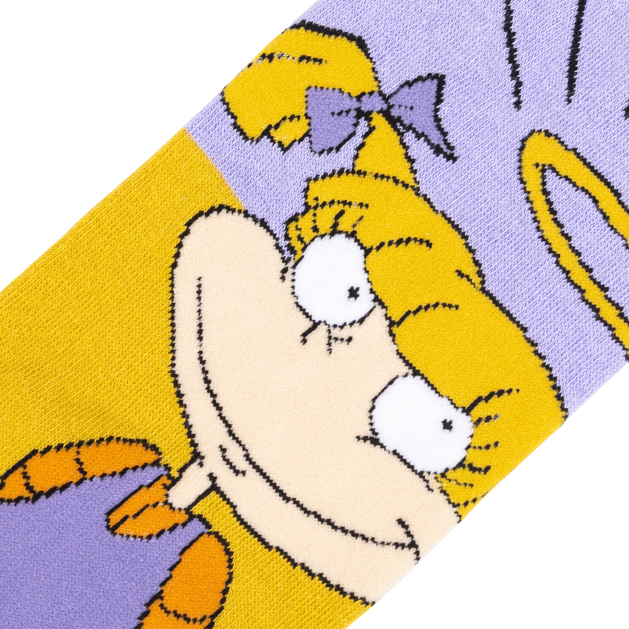 Odd Sox, Nickelodeon Rugrats Cartoon Socks, Angelica, Fun Novelty Women's Crew, Large