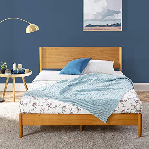 ZINUS Allen Mid Century Wood Platform Bed Frame / Solid Wood Foundation / Wood Slat Support / No Box Spring Needed / Easy Assembly, King