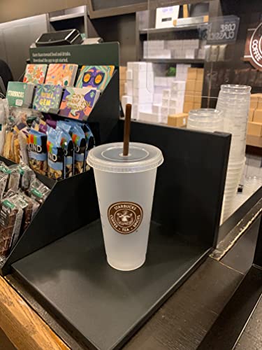 The First Starbucks Pike Place Original Logo Plastic Reusable Venti Cold Cup, 24oz