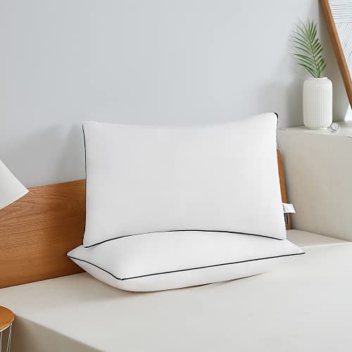 Acanva Bed Pillows for Sleeping 1 Pack with Luxury Hotel Quality, Super Plush 3D Fiber Filling, Top-end Microfiber Cover for Side Stomach Back Sleepers, King (Pack of 1), Black