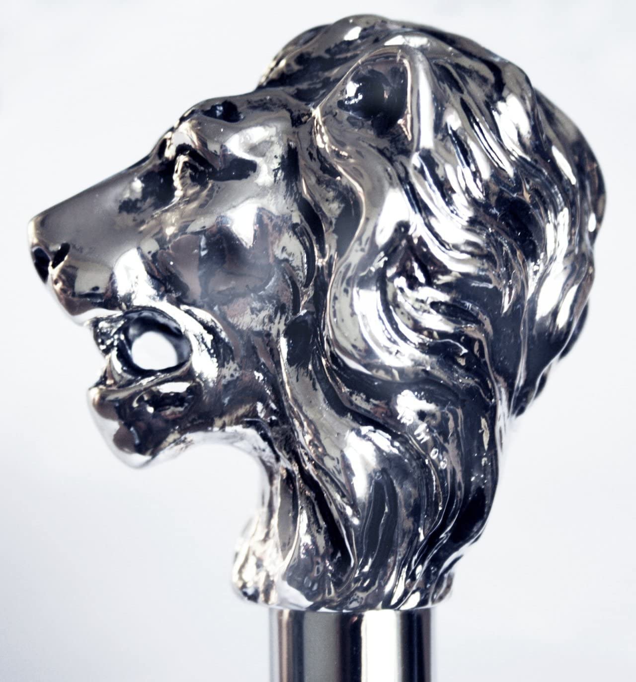 Pasotti Ombrelli Silver Lion Walking Stick Cane