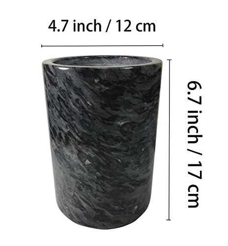Marble Wine Cooler,Suitable for Wine Barrels or Champagne Cooler 750 ml Bottles, Ideal Gift for Wine Enthusiasts(black)