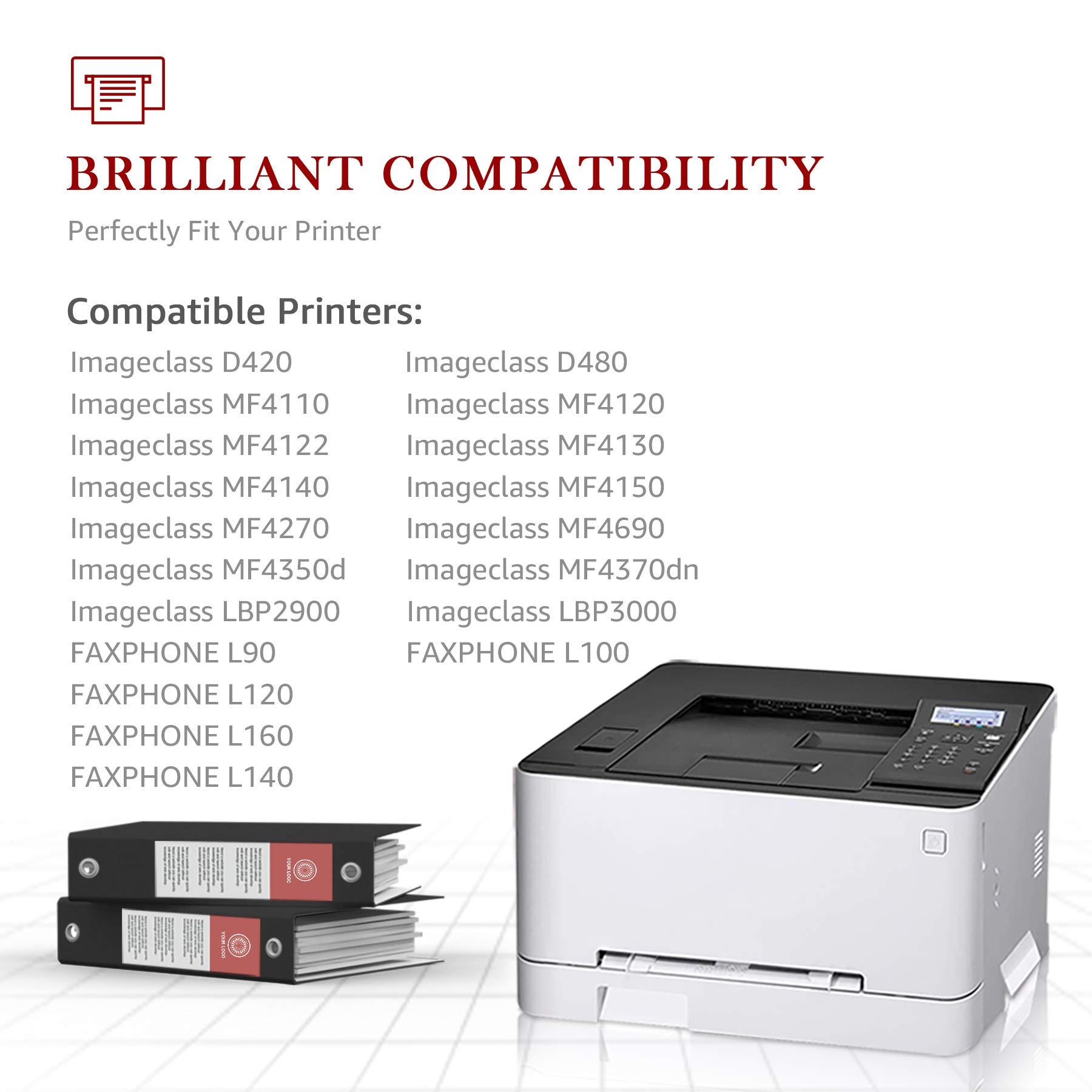 Toner Kingdom Compatible Toner for Canon Cartridge 104 CRG104 Imageclass MF4350D D420 MF4370DN MF4150 D480 MF4270 MF4690 FAXPHONE L90 L120 Laser Printer (Black, 2-Pack)
