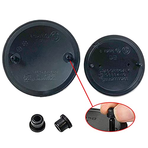 LUCKY TRACY 2PCS Emblems Hood and Trunk, Emblem Logo 82mm + 74mm for All Models BMW E30 E36 E46 E34 E39 E60 E65 E38 X3 X5 X6 3 4 5 6 7 8 (82mm+ 74mm)