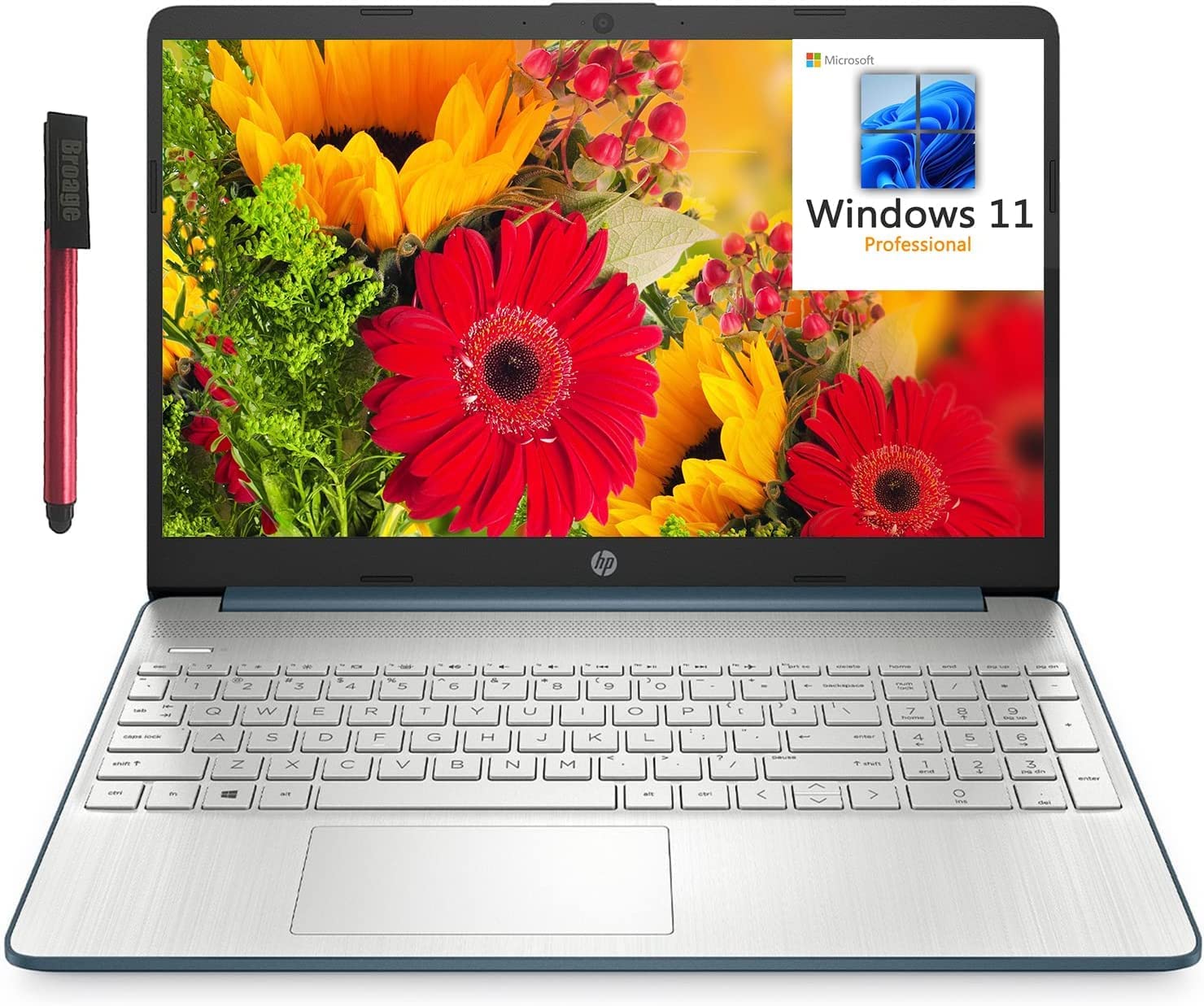 HP 15 15.6" FHD Business Laptop, Hexa-Core AMD Ryzen 5 5500U (Beat i5-1135G7), 32GB DDR4 RAM, 1TB PCIe SSD, 802.11AC WiFi, Bluetooth 5.0, Type-C, Spruce Blue, Windows 11 Pro