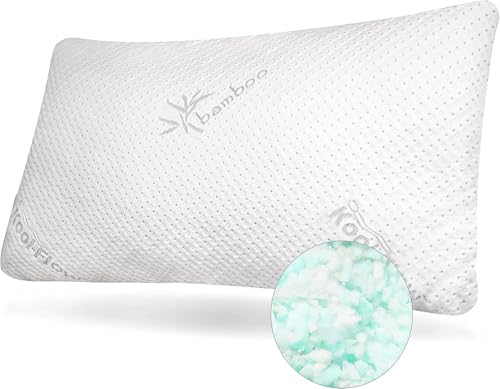 Snuggle-Pedic Shredded Memory Foam Pillow - The Original Cool Pillows for Side, Stomach & Back Sleepers - Sleep Support That Keeps Shape - College Dorm Room Essentials for Girls and Guys - King