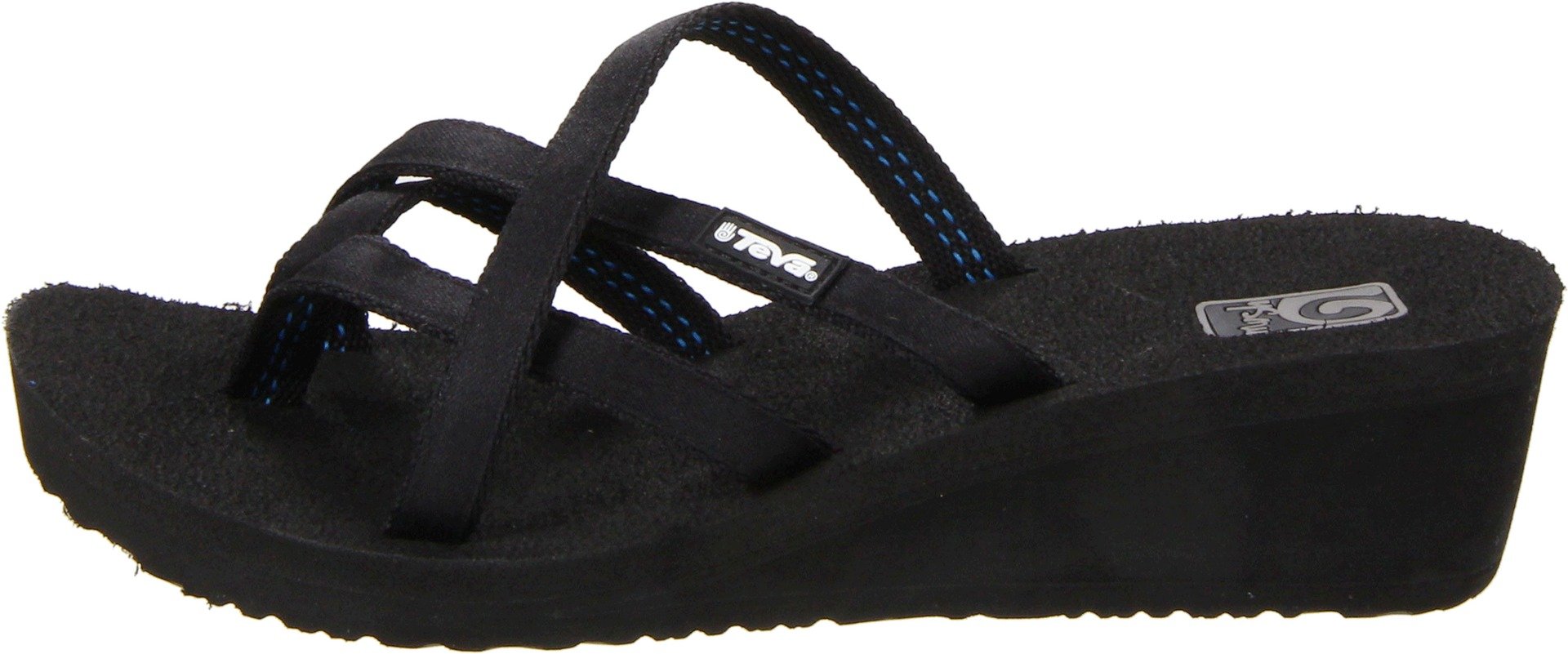 Teva Women's W Mush Mandalyn Wedge Ola 2 Flip-Flop, Black, 7 M US