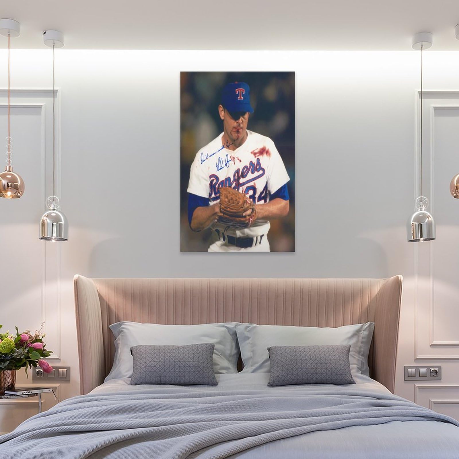 AAHARYA Nolan Ryan Poster Famous Baseball Player Canvas Print Art (5) Canvas Painting Wall Art Poster for Bedroom Living Room Decor 16x24inch(40x60cm) Frame-style