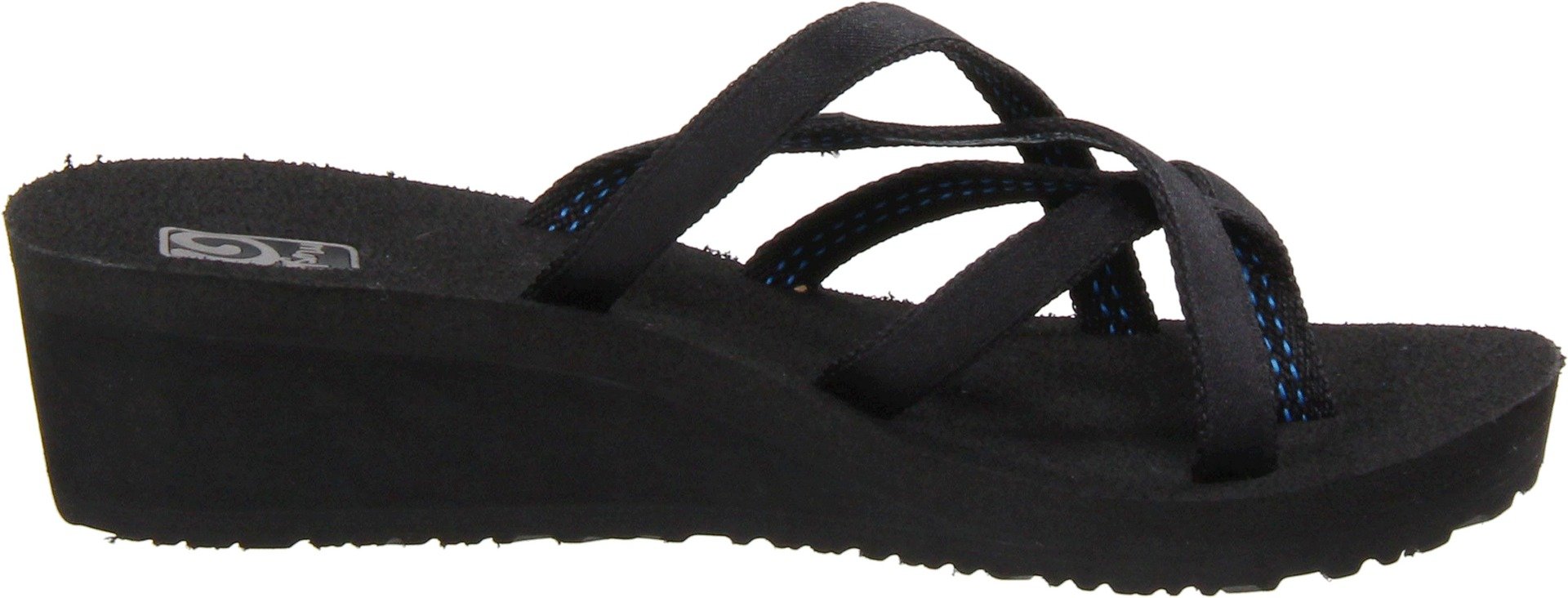 Teva Women's W Mush Mandalyn Wedge Ola 2 Flip-Flop, Black, 7 M US