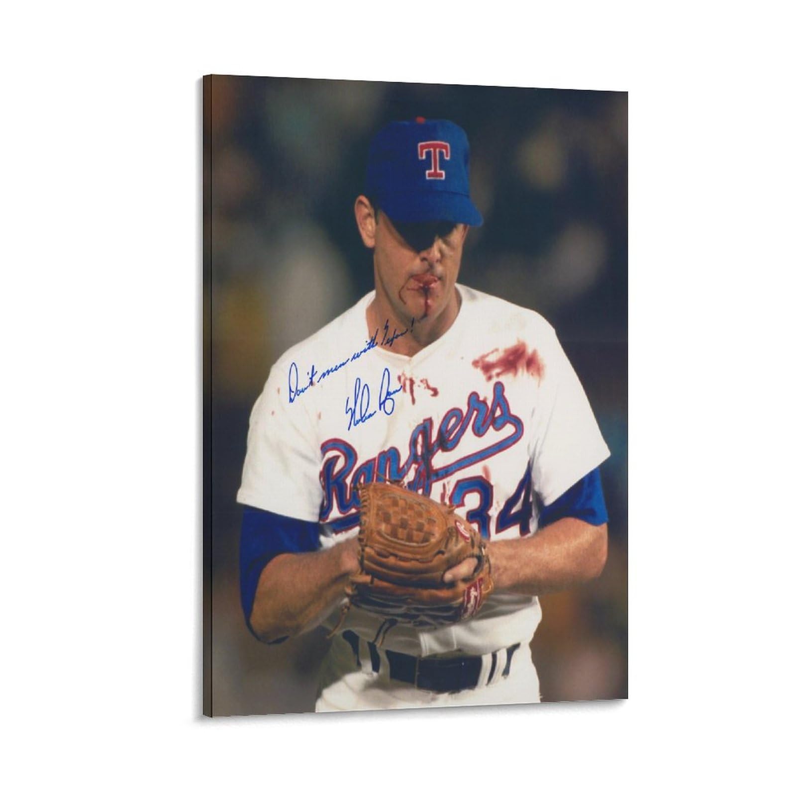AAHARYA Nolan Ryan Poster Famous Baseball Player Canvas Print Art (5) Canvas Painting Wall Art Poster for Bedroom Living Room Decor 16x24inch(40x60cm) Frame-style