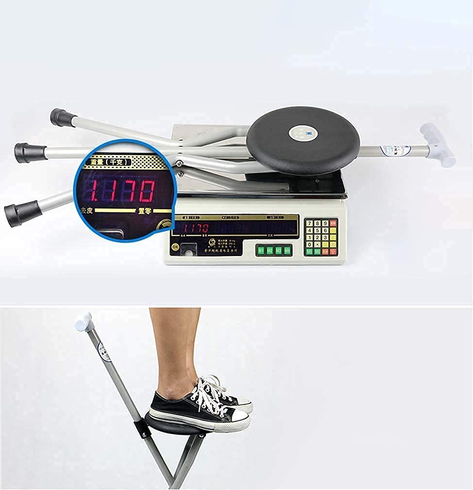 Cane Stool,Foldable Walking Sticks Stool,Walking with Seat Aluminum Alloy Crutch Chair Tripod Walking Stool Old Man Lightweight Folding Non-Slip Walki