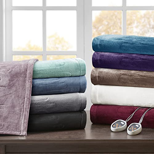 Beautyrest Heated Electric Blanket for Cold Weather, Fast Heating Heated Blanket, Auto Shut Off, Virtually Zero EMF, Multi Heat Setting, UL Certified, Black Full (84 inx80 in)