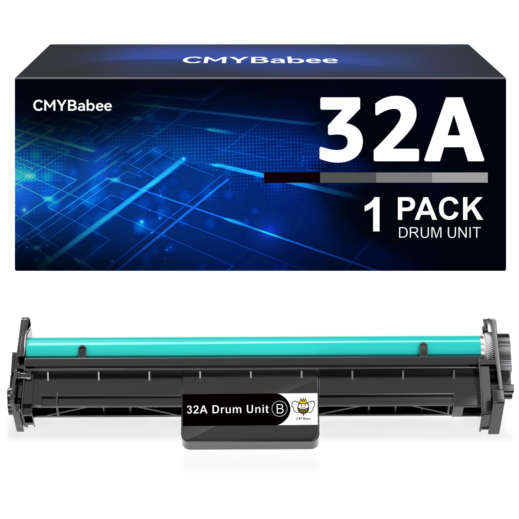 CMYBabee Compatible Drum Unit Replacement for HP 32A CF232A Drum for HP Pro M203dw M148dw M227fdw M118dw M148fdw M227fdn Printer (Black, 1 Pack)