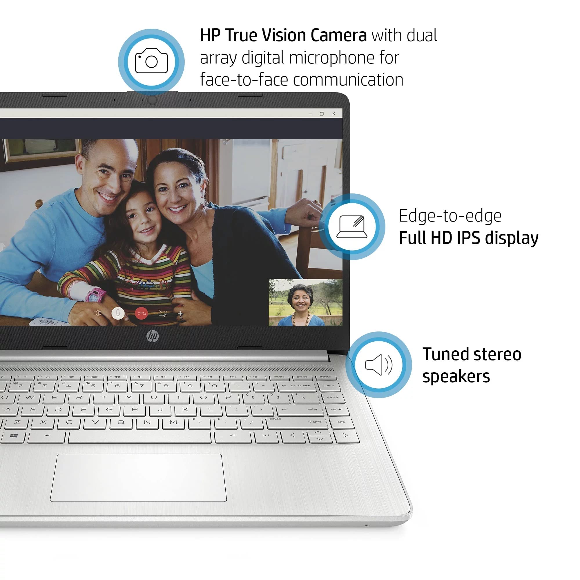 HP 2023 Newest Laptop for Business and Student, 14 Inch FHD Display, AMD Ryzen 3-3250U Processor, 12GB RAM, 256GB SSD, AMD Radeon Graphics, Bluetooth, Webcam, Windows 11 Home in S Mode, Silver