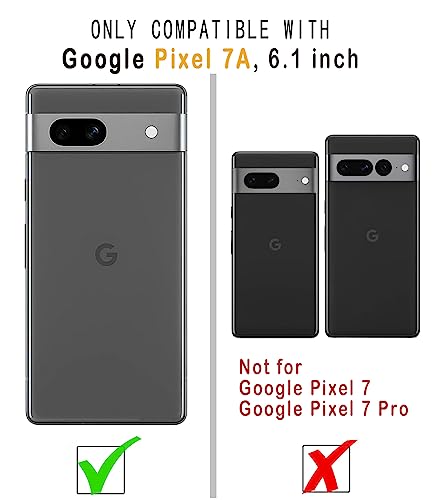ZOEVEES for Google Pixel 7A Case with Screen Protector and Camera Protector, Built-in 360° Ring Holder Magnetic Stand, Luxury Electroplated Plating Edge Shockproof Protective Phone Cover, Pink