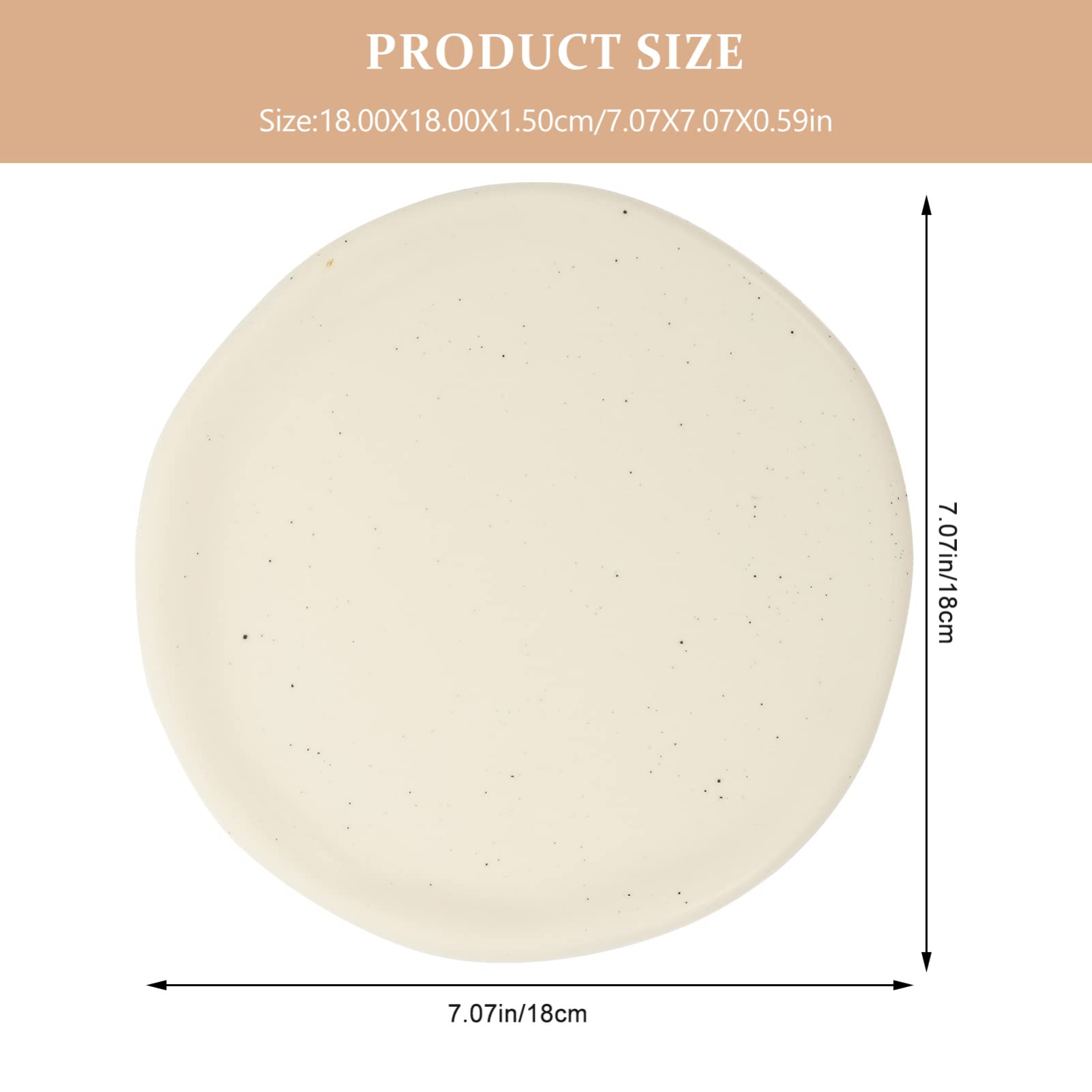 Zerodeko Ceramic Jewelry Display Tray Small Jewelry Dish Desktop Adorn Pasta Plates Ceramic Salad Plates Ring Stand Jewelry Holder Ring Holder Ceramics Lipstick Plate Dining Table