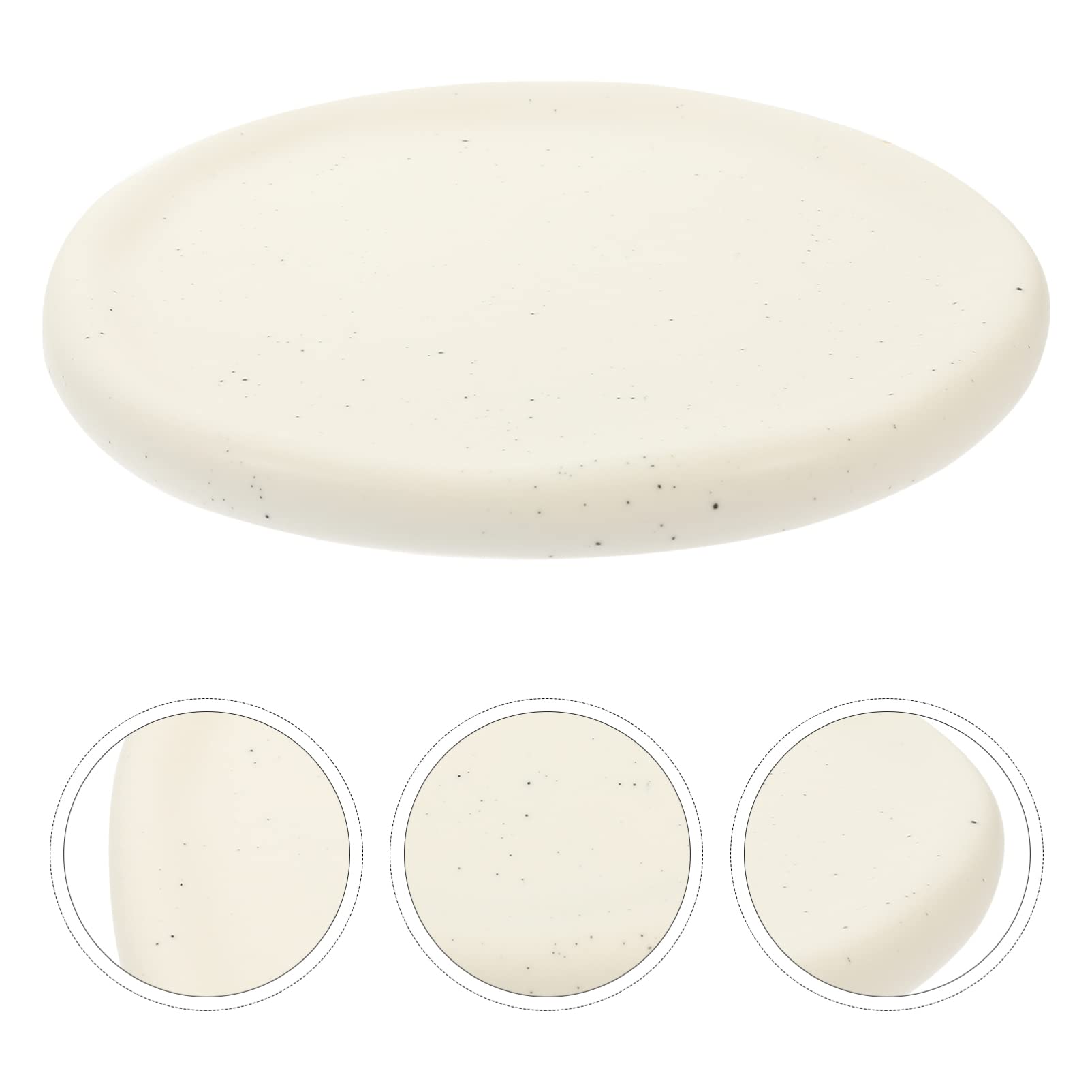 Zerodeko Ceramic Jewelry Display Tray Small Jewelry Dish Desktop Adorn Pasta Plates Ceramic Salad Plates Ring Stand Jewelry Holder Ring Holder Ceramics Lipstick Plate Dining Table
