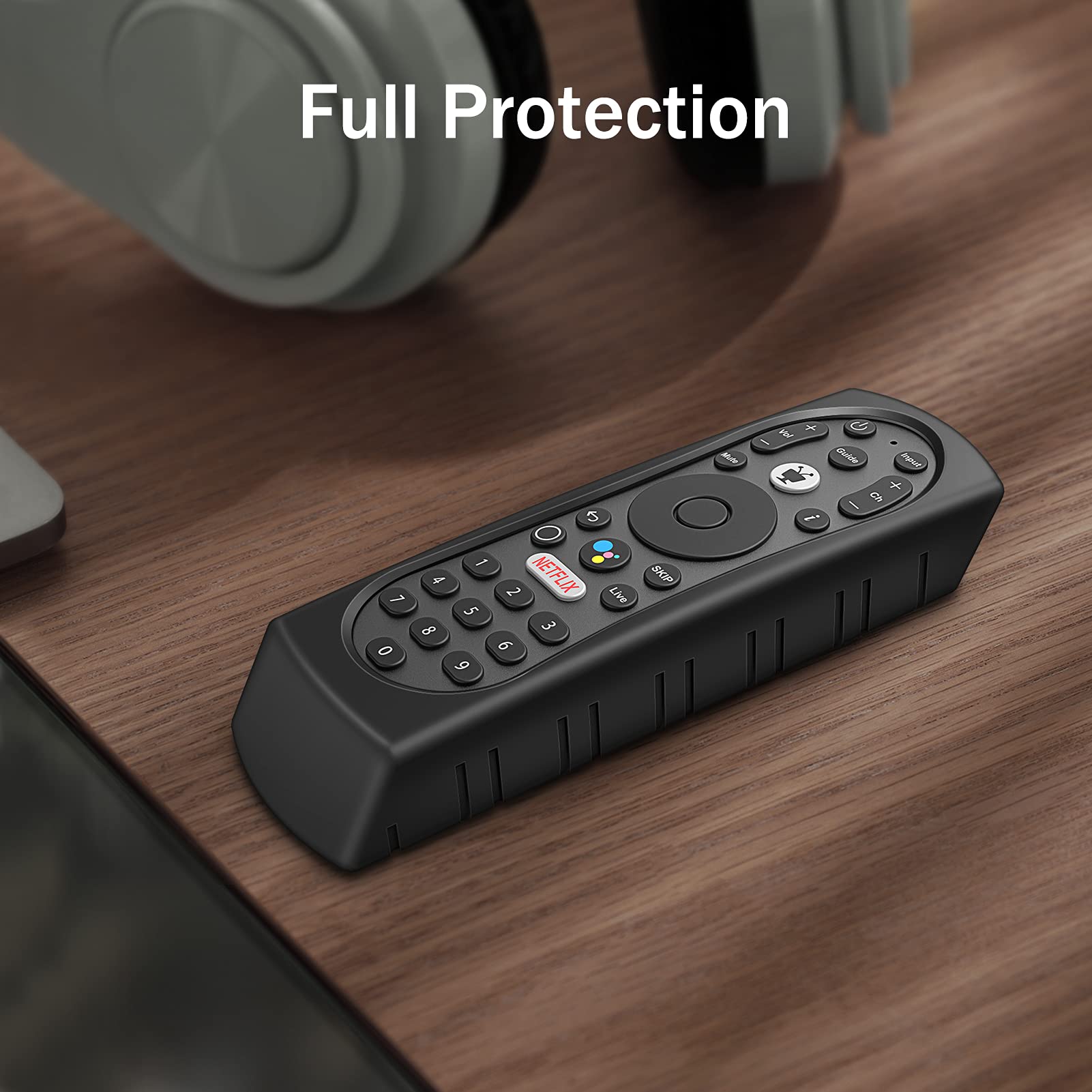 Fintie Protective Case for TiVo Stream 4K Remote – CaseBot (Honey Comb Series) Lightweight (Anti-Slip) Shockproof Silicone Cover for TiVo Stream 4K Remote Controller, Black