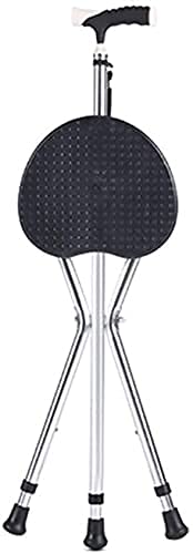 Crutches for Adults Crutches Multifunctional Seat Crutch Aluminum Alloy Walking Stick Folding Three-Legged Stool Elderly Non-Slip Stick Rocking Chair