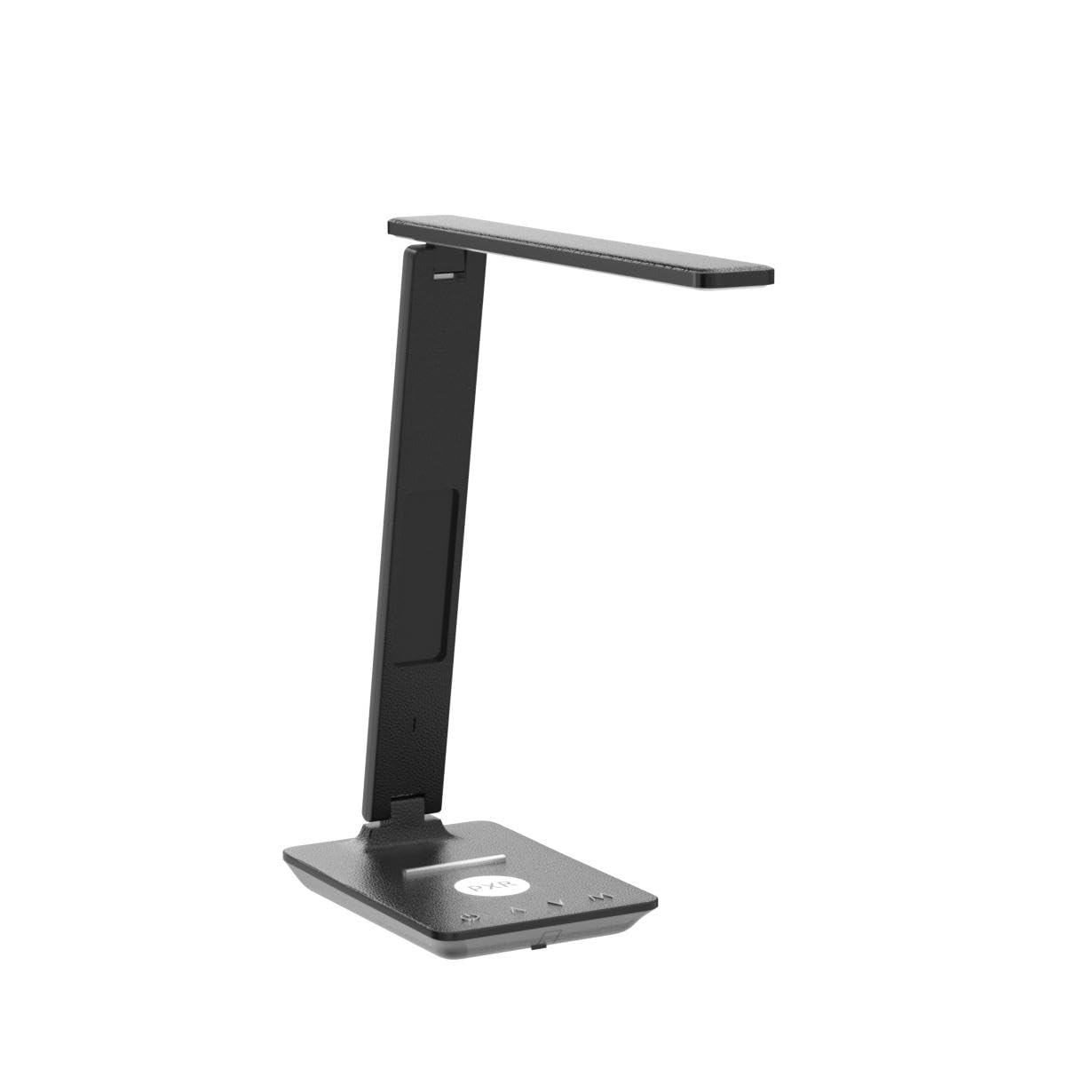 poukaran Desk Lamp, LED Desk Lamp with Wireless Charger, USB Charging Port, Table Lamp with Clock, Alarm, Date, Temperature, Office Lamp, Desk Lamps for Home Office,Black