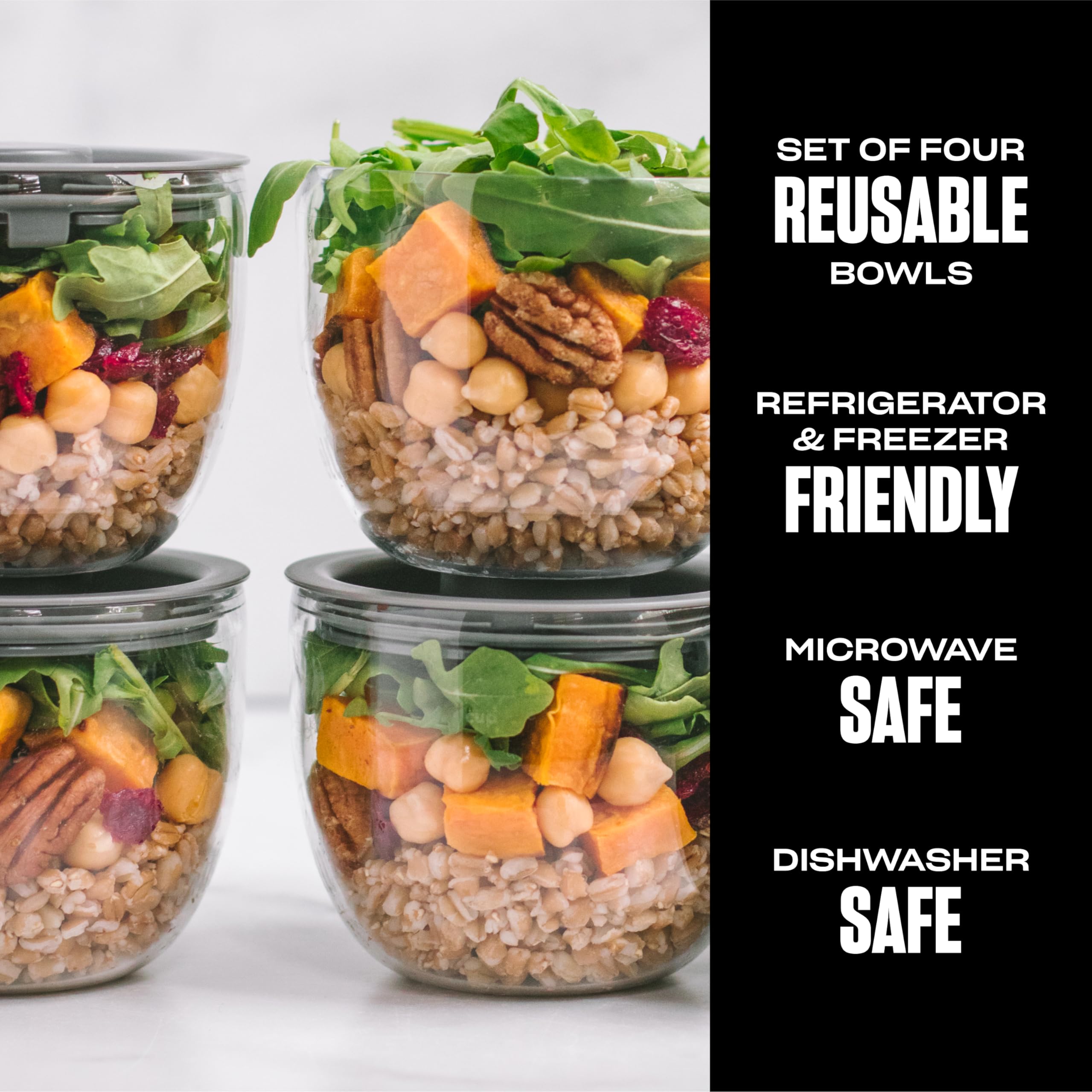 S'well Eats 2-in-1 Nesting Food Bowls, 10oz, Clear