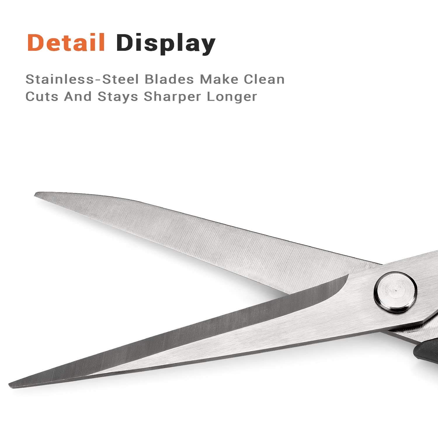 Premium Tailor Scissors Heavy Duty Multi-Purpose Titanium Scissors Professional for Leather Cutting Industrial Sharp Sewing Shears, Gray