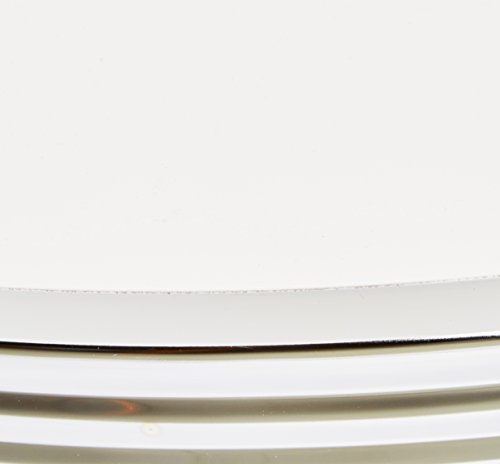 Coaster Home Furnishings Retro 1950s Soda Fountain Diner Round Dining Room Table White Laminate Top Sturdy Steel Chrome Base 2388