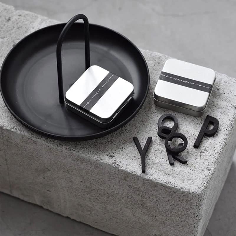 WFHTU Desktop Storage Tray Round Jewelry Tray Living Room Kitchen Dining Table Meal Snack Tray Plate with Handle Home